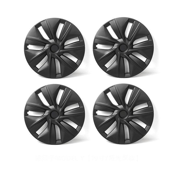 Tesla Model Y 19 inch Gemini Wheel Cover Set 7 Styles Available Carbon Black